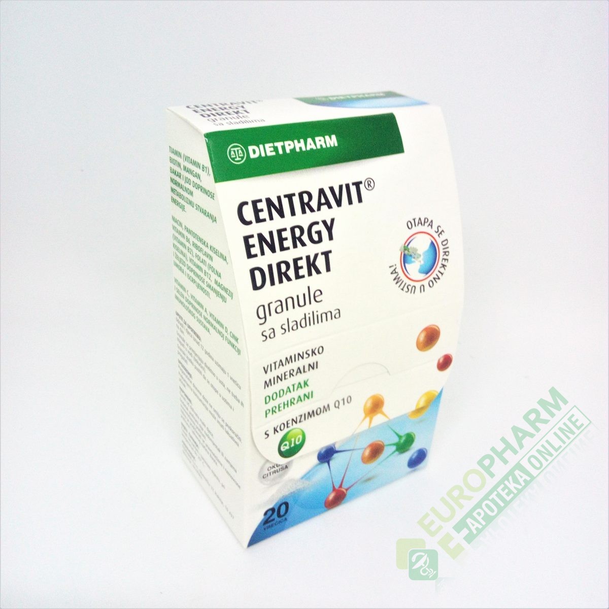 DIETPHARM CENTRAVIT ENERGY DIREKT granule a 20, Vitaminsko-mineralni ...