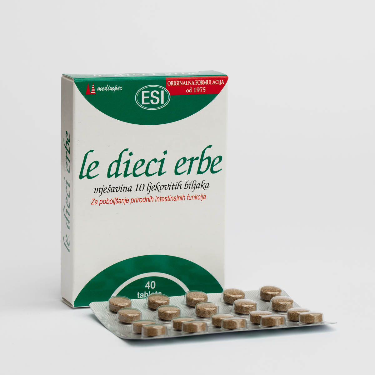 ESI LE DIECI ERBE tablete a 40, Dodatak prehrani za regulaciju probave