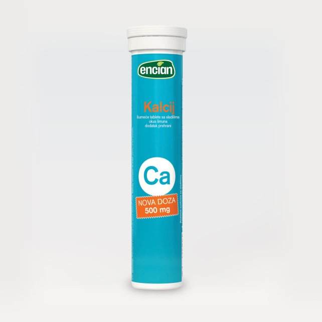 ENCIAN KALCIJ 500mg šumeće tablete a 20, Dodatak prehrani za nadopunu ...