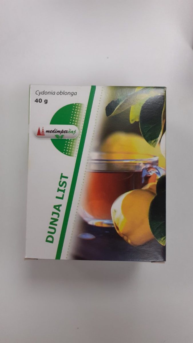 MEDIMPEX Dunja list čaj 40g, Djeluje umirujuće na organe za varenje, te ...