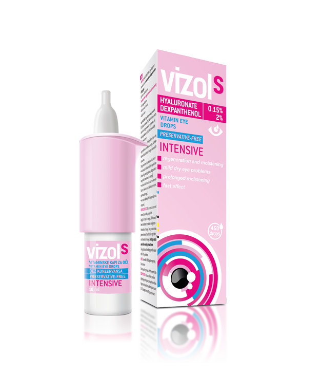 VIZOL S Intensive vitaminske kapi za oči 10 ml, Potiču regeneraciju ...