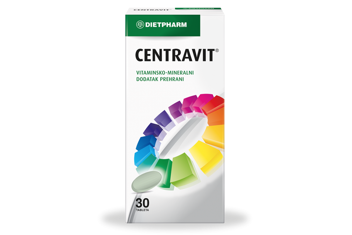 DIETPHARM CENTRAVIT tablete a 30, Vitaminsko-mineralni dodatak prehrani ...