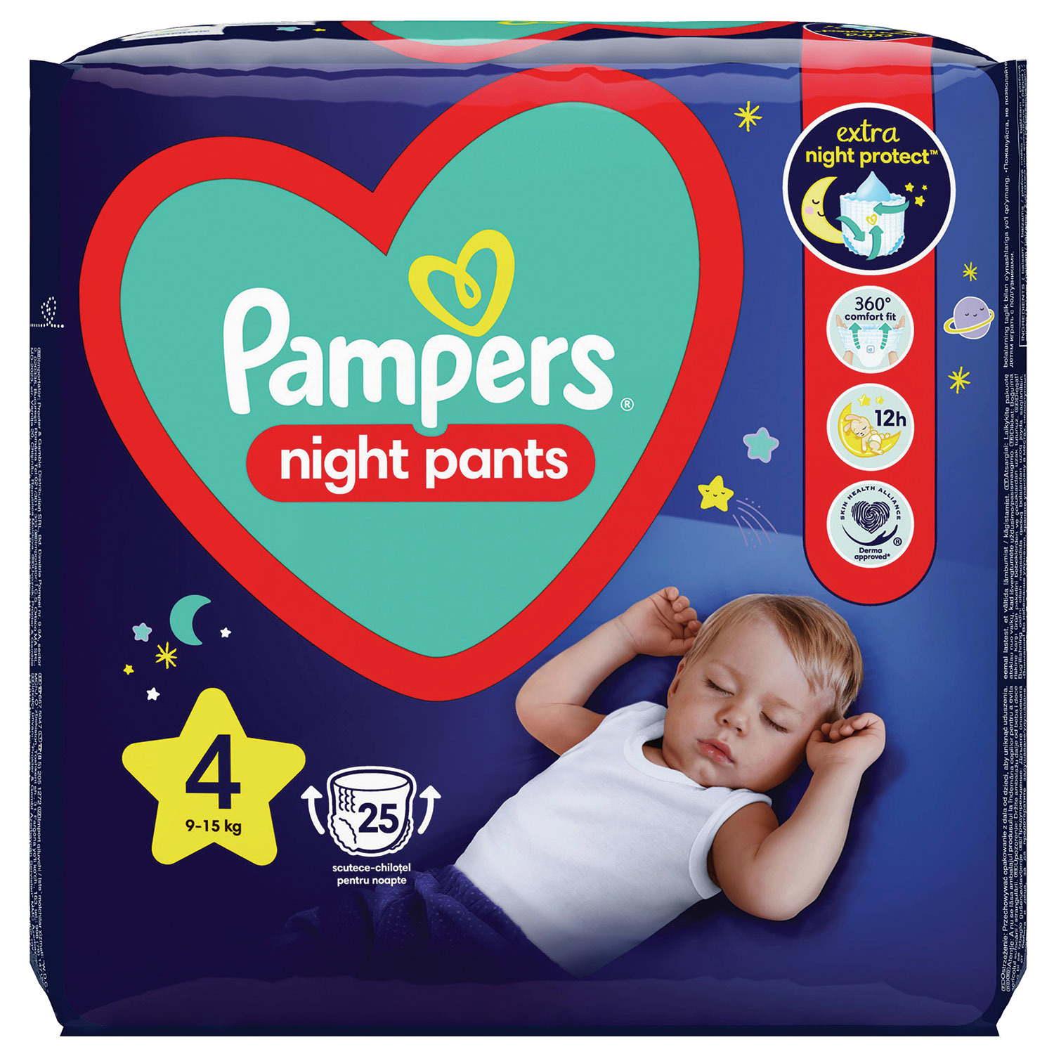 Pampers Night Pants Pelene-gaćice, veličina 4 (9-15 kg), Pakovanje od ...